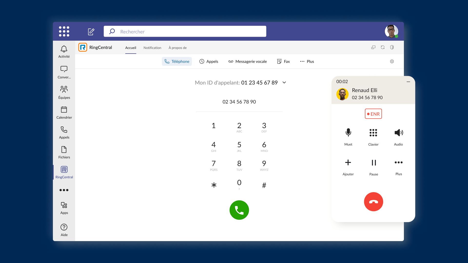 Intégration RingCentral pour Microsoft Teams (MS Teams) 2.0 | FR