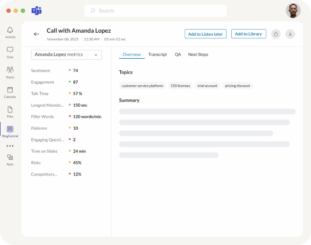 RingCentral Embedded App for Microsoft Teams | RingCentral