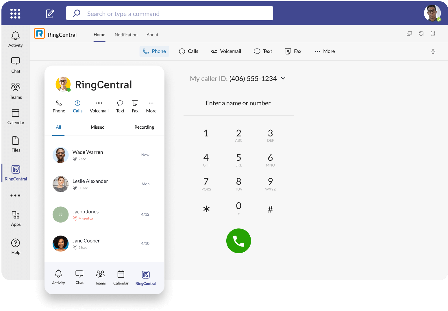RingCentral Embedded App for Microsoft Teams | RingCentral