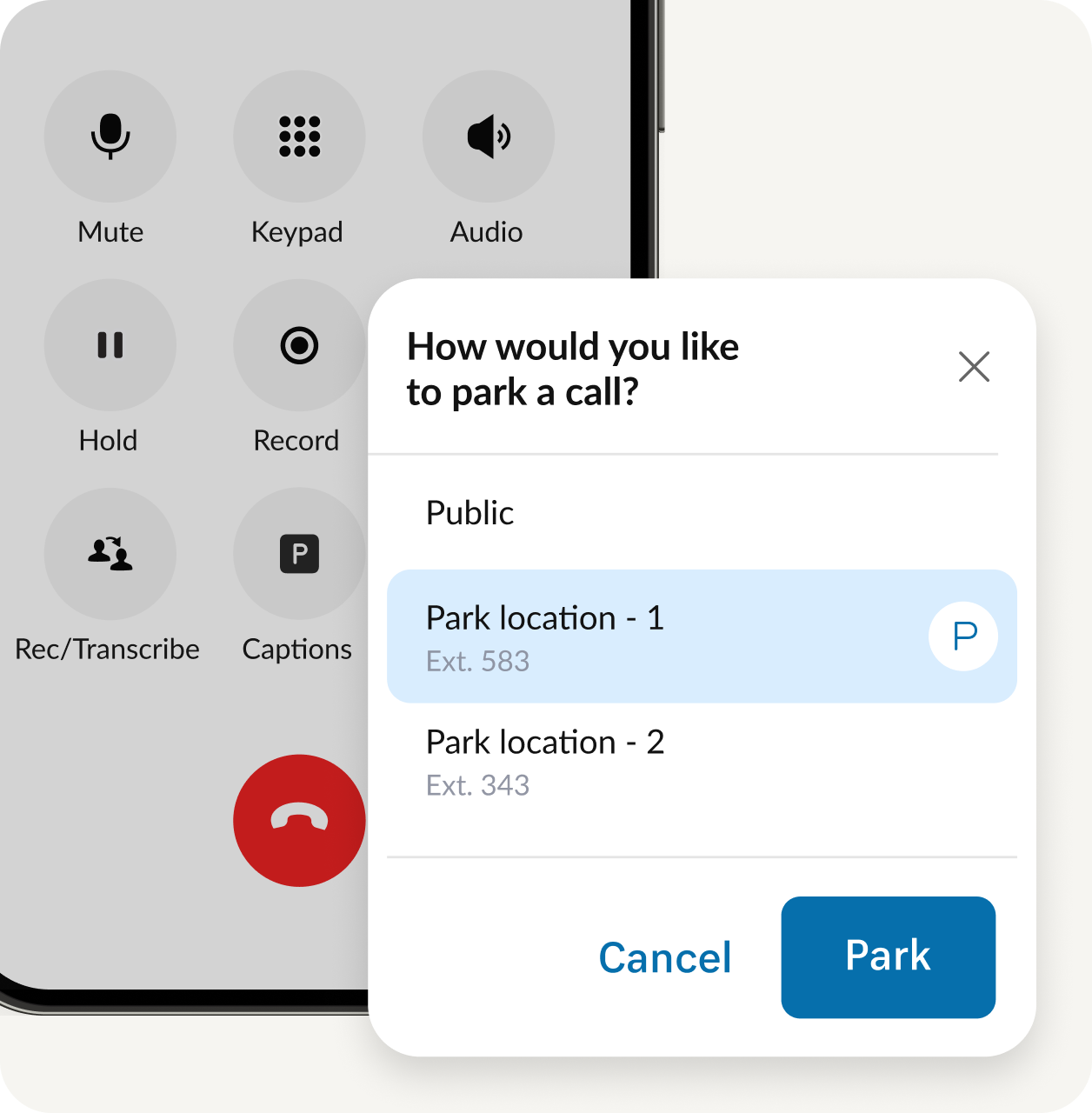 Call Parking - No Extra Cost with RingEX™